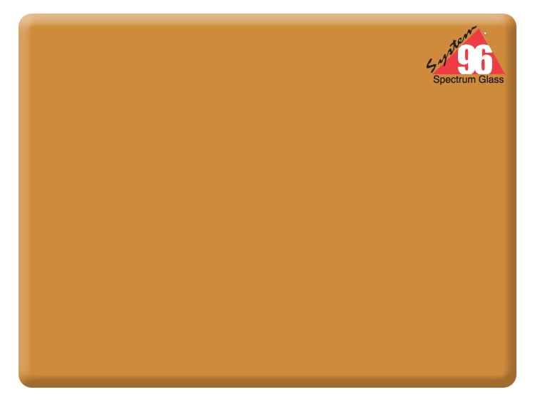 Medium Amber Transparent Sheet Glass - 12 Inch Sq.