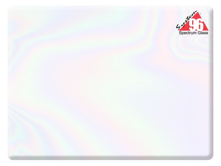 White Iridescent Sheet Glass - 12" Sq. Single