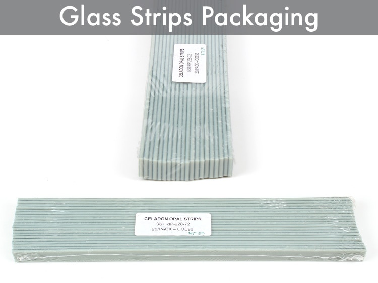 Pale Purple Translucent Glass Strips - 12 x .5 Inches